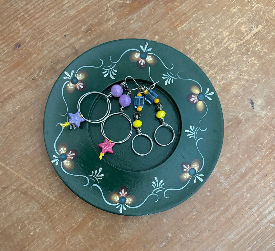 Set of 2 Handmade Earrings Scrap Upcycled Wire Hoops Minimalist Cast ...