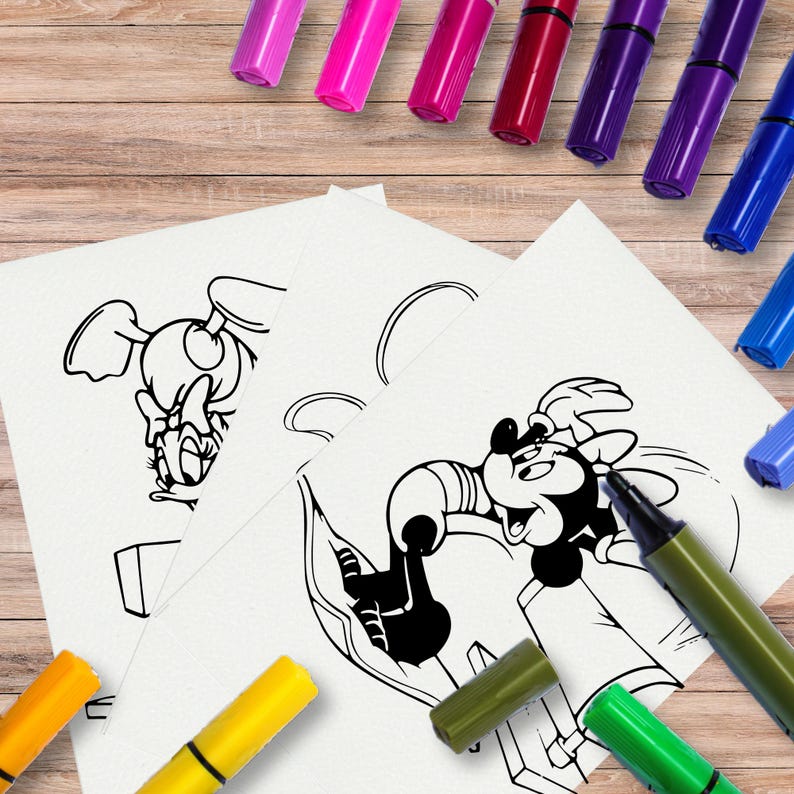 Minnie Mouse and Daisy Duck Rhythmic Gymnastics Coloring Pages, Gymnast ...