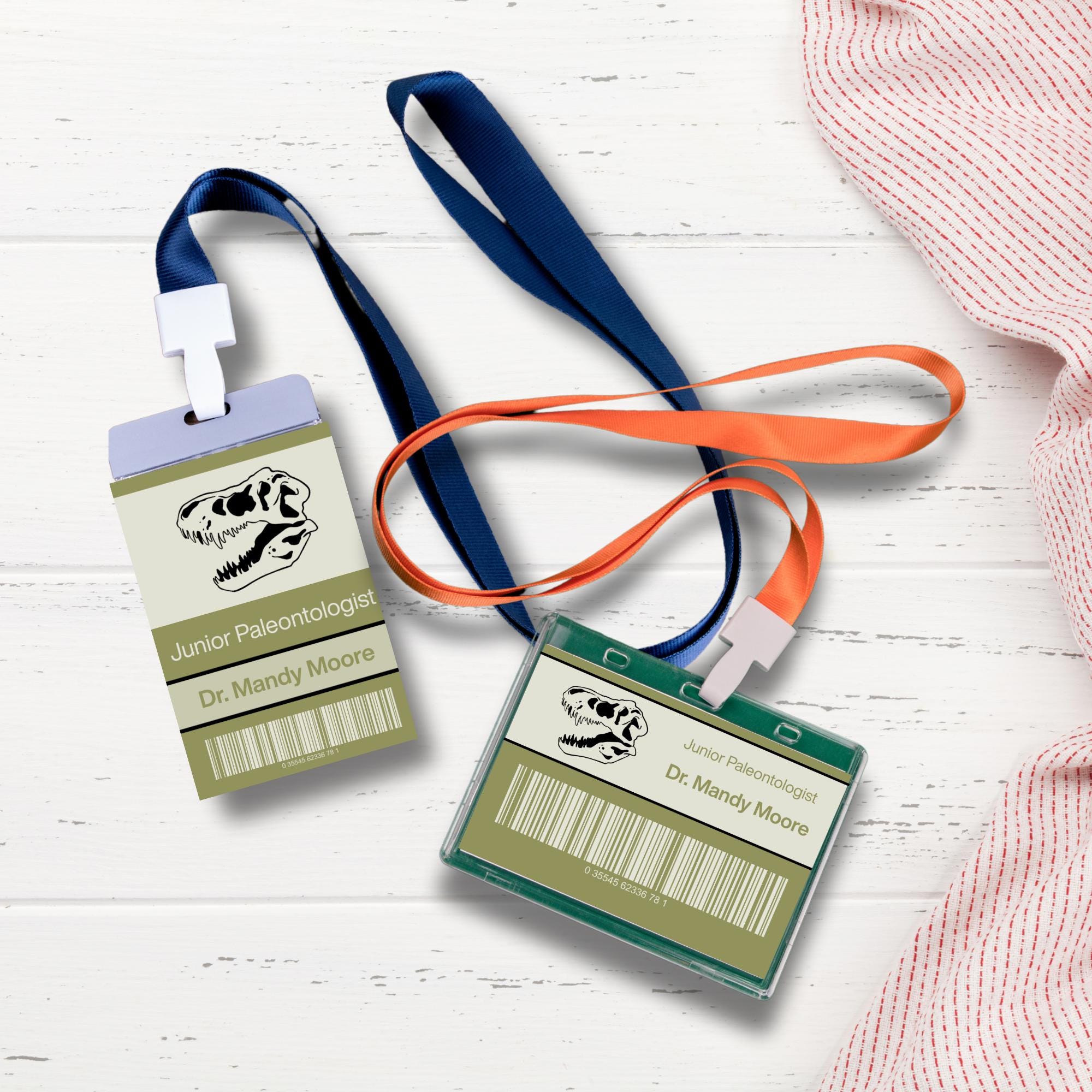 Paleontologist Costume ID Badge, Dinosaur Birthday Party Favors, Dino ...