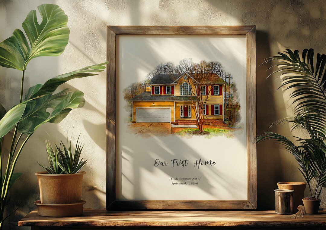 Custom Home Portrait, Custom Watercolor House Portrait, Housewarming ...