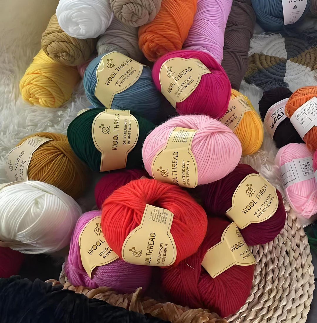 43 Colors of Wool Yarn, Yarn, Wool Yarn, Merino Wool Knitting Yarn ...