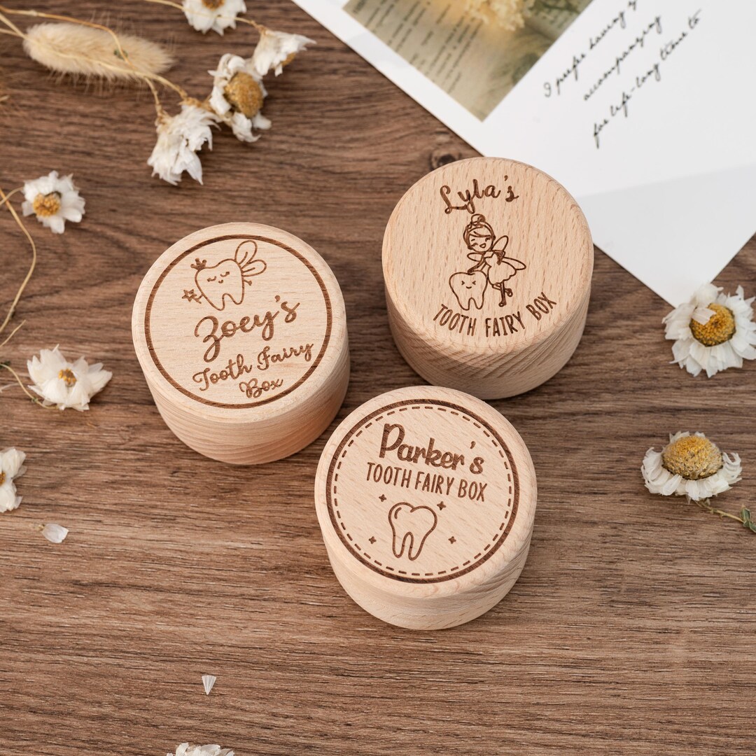 Personalized Tooth Fairy Box, Wooden Tooth Fairy Coin Box, Baby Boy ...