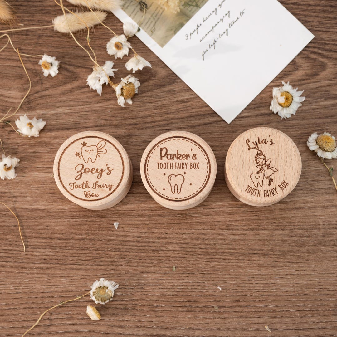 Engraved Tooth Fairy Box, Wooden Tooth Fairy Coin Box, Boy Girl ...