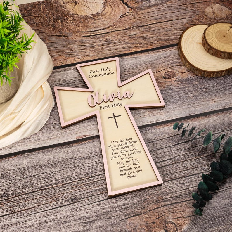 Personalized First Holy Communion Cross, Holy Communion Gift, Custom ...