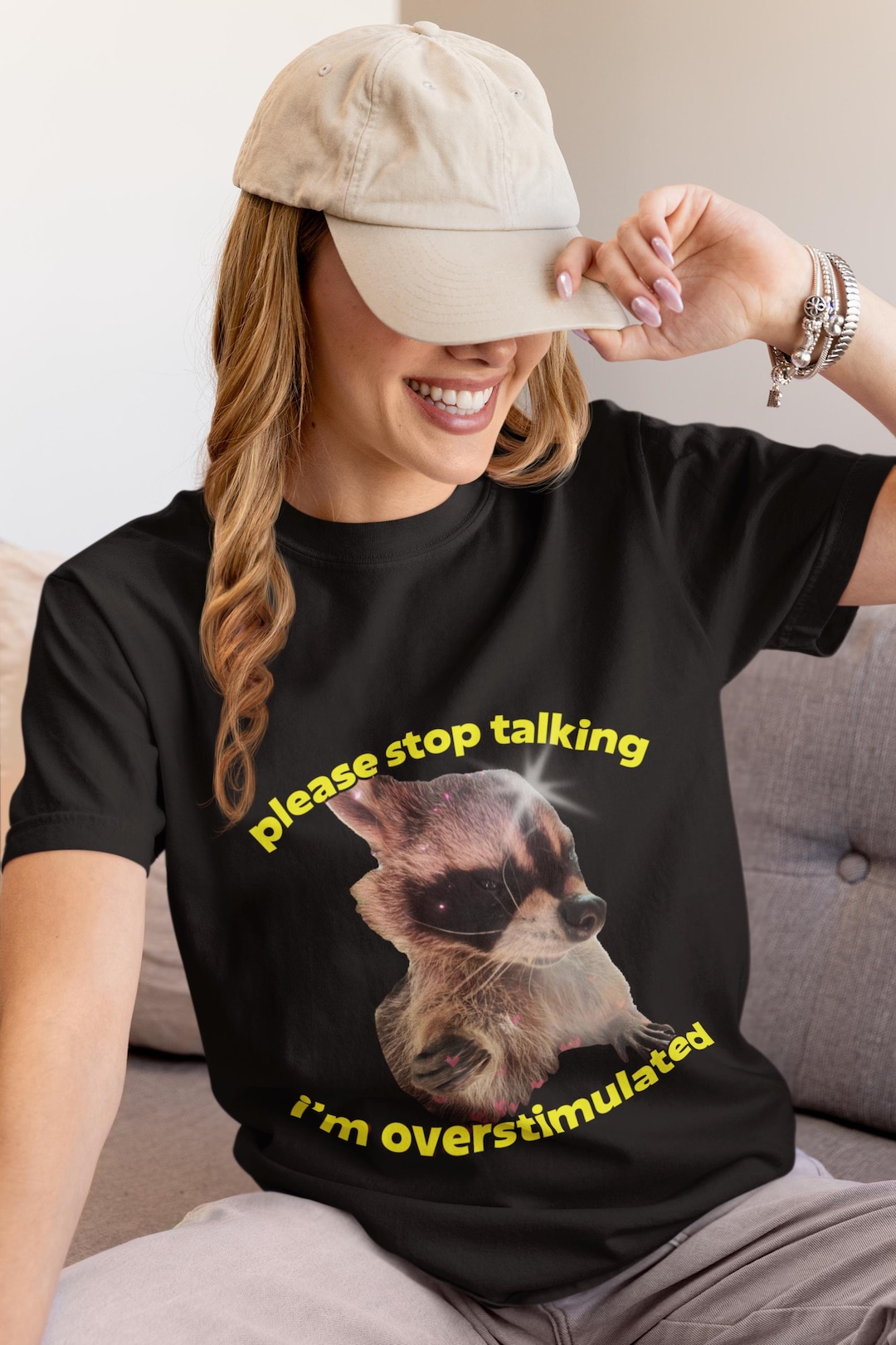 Stop Talking I’m Overstimulated Tshirt, Funny and Relatable Meme Design ...