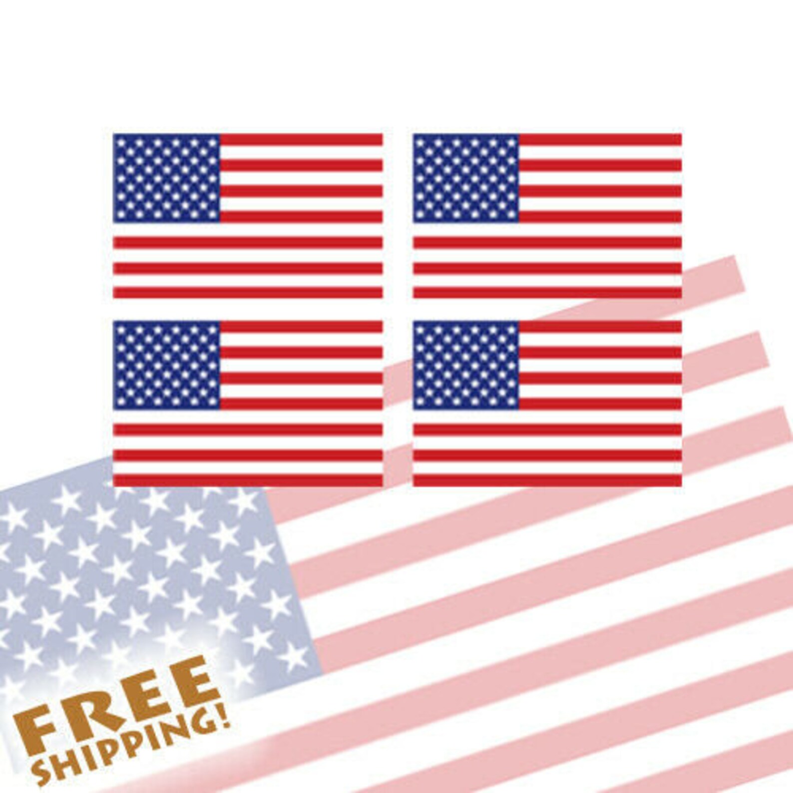 2 Small 4pack American Flag Bumper Sticker Decal | Etsy
