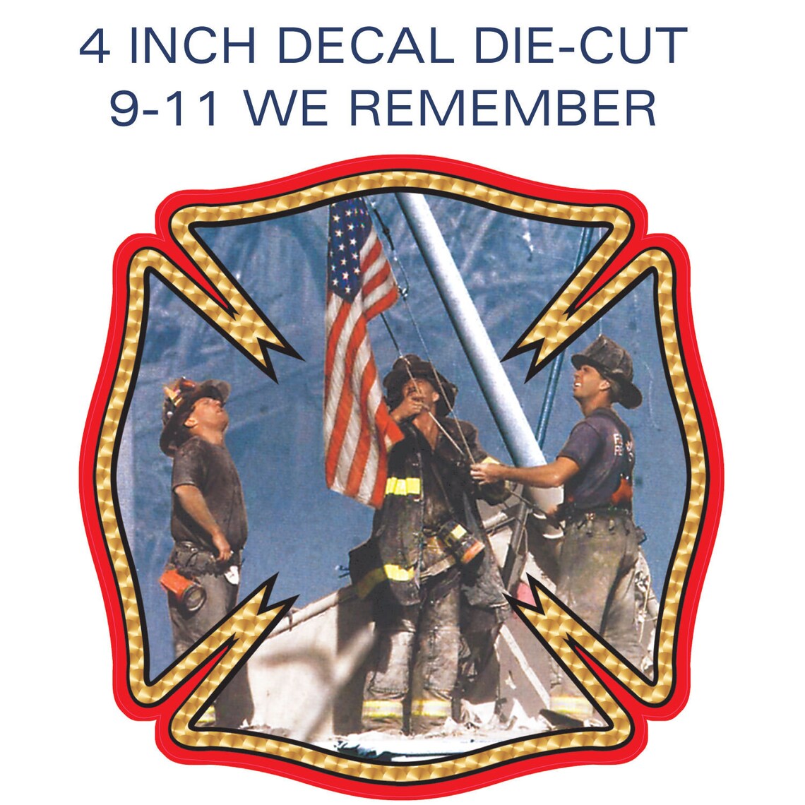 FIREFIGHTERS 9/11 WE REMEMBER 9-11 Vinyl Decal Glossy Sticker | Etsy