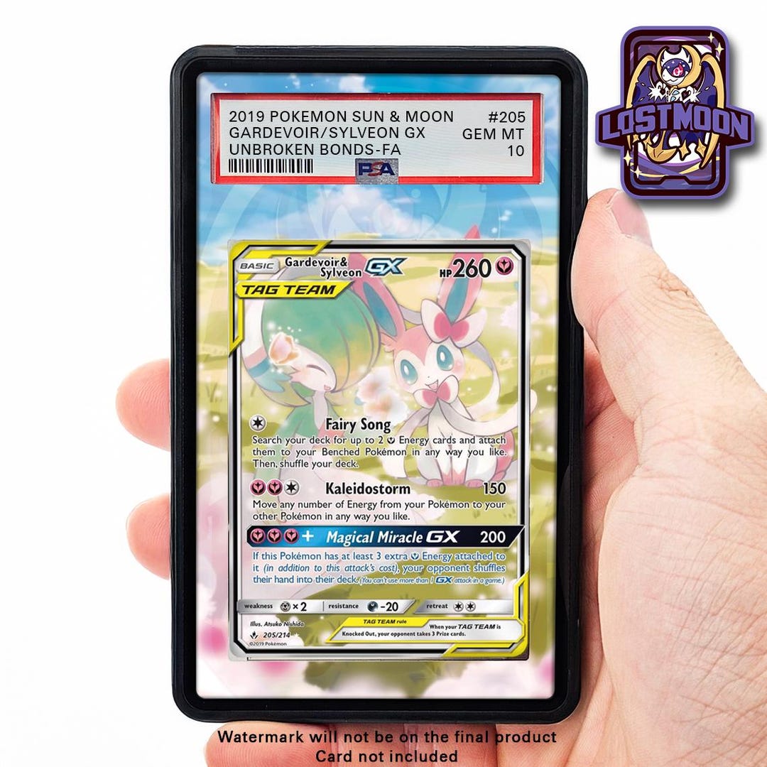 Gardevoir & Sylveon Gx Custom Pokémon Slab Display Art Insert - Etsy