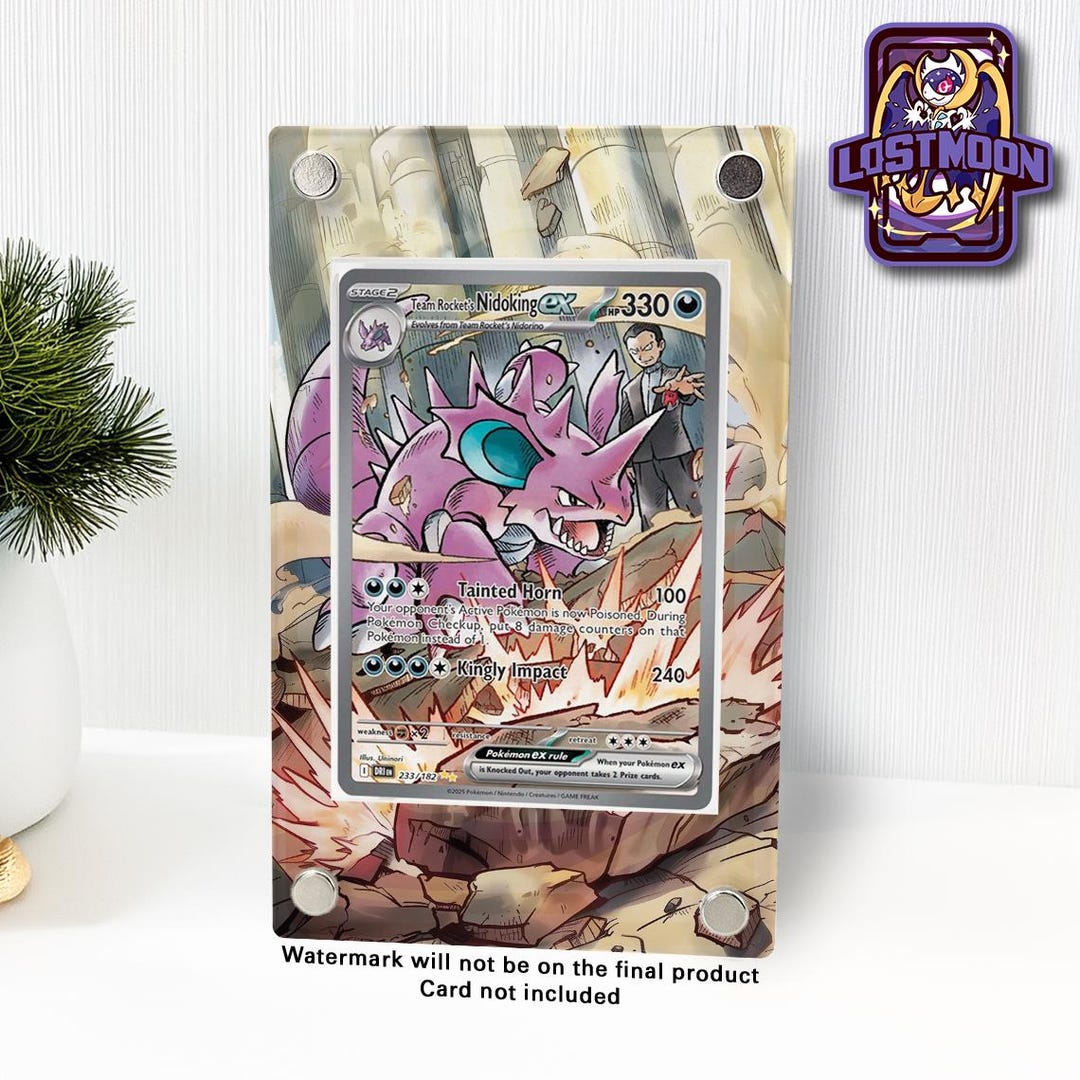 Team Rocket's Nidoking SAR SIR Custom Pokemon Raw Display Case - Etsy