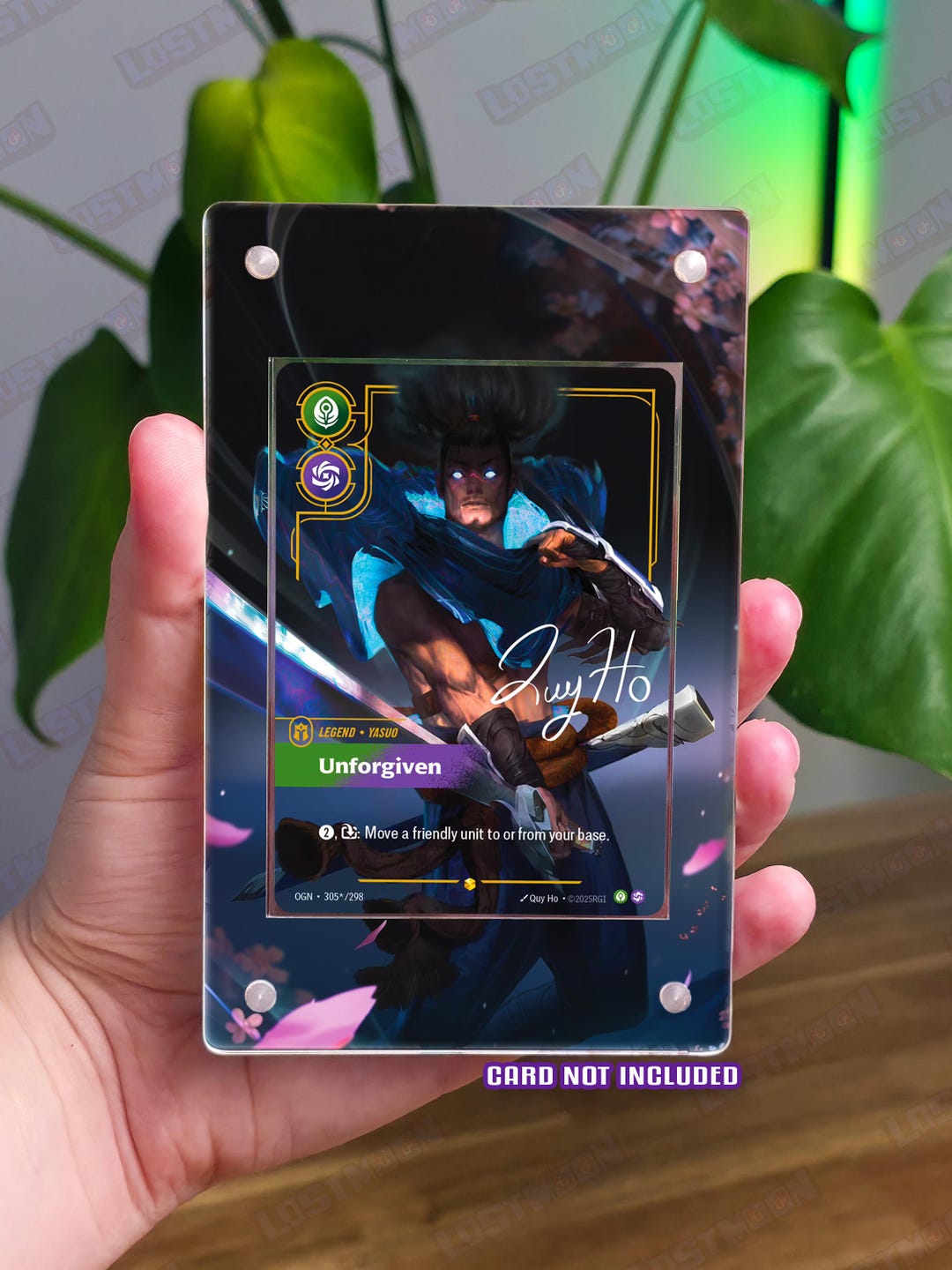 Showcase Yasuo Custom Riftbound Art Insert With Acrylic Display Frame ...