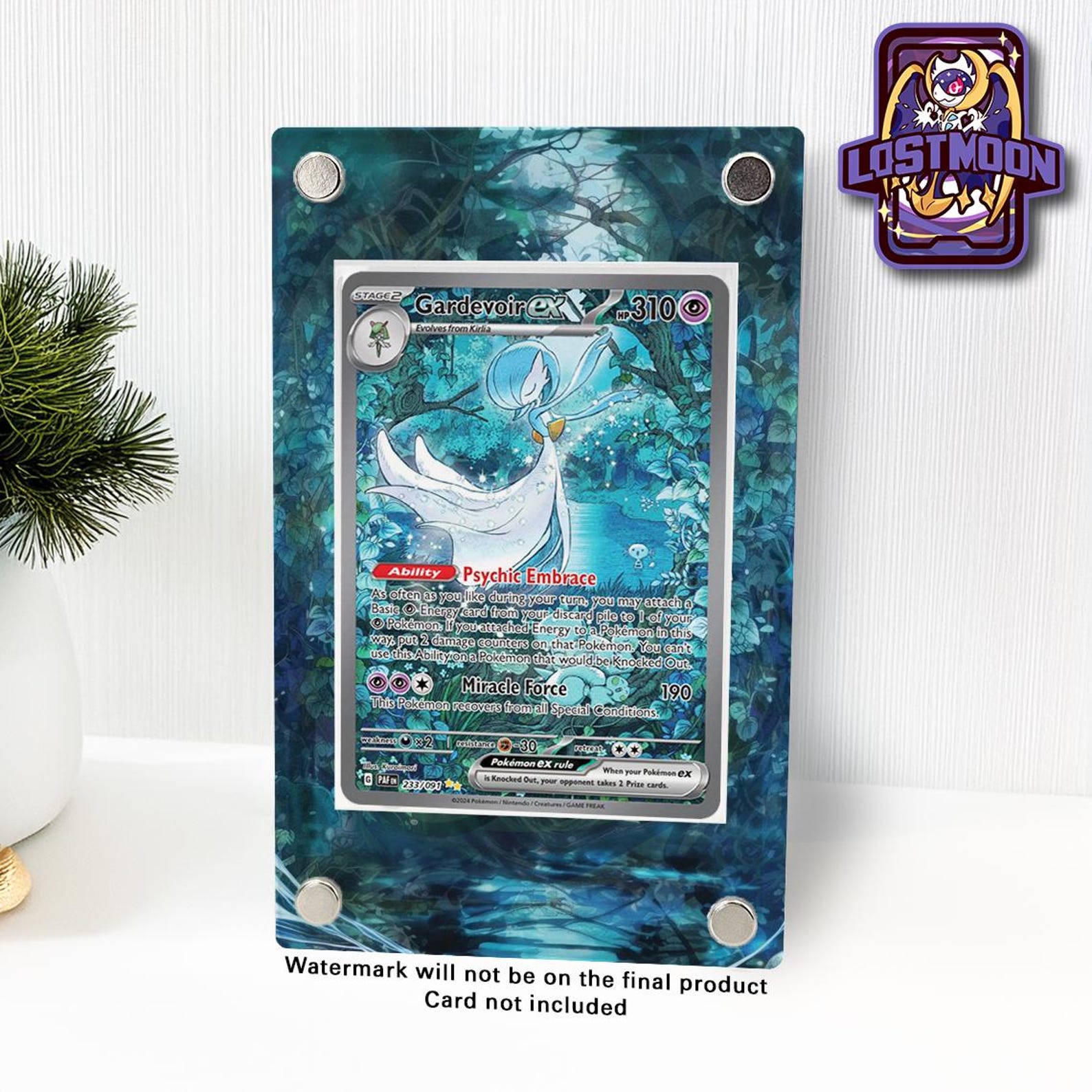 Gardevoir Ex Custom Pokémon Art Insert With Acrylic Display Frame - Etsy