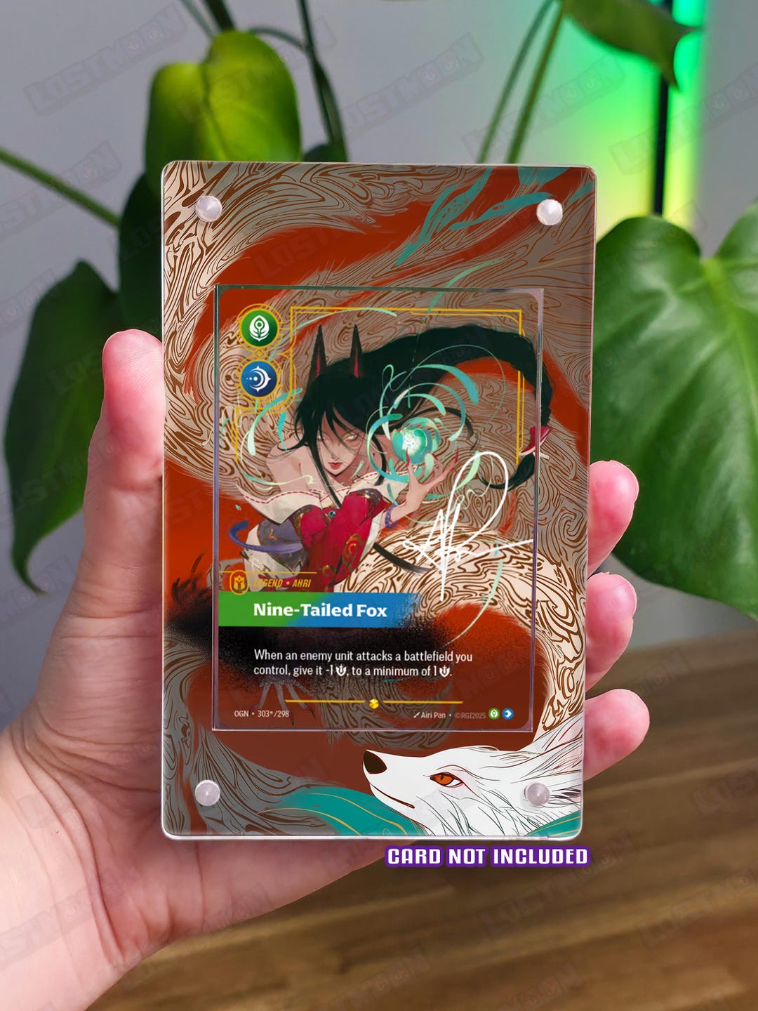 Showcase Ahri Custom Riftbound Art Insert With Acrylic Display Frame - Etsy