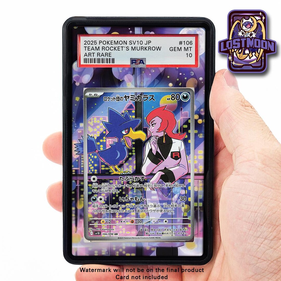 Team Rocket's Custom Pokémon Slab Display Art Insert - Etsy