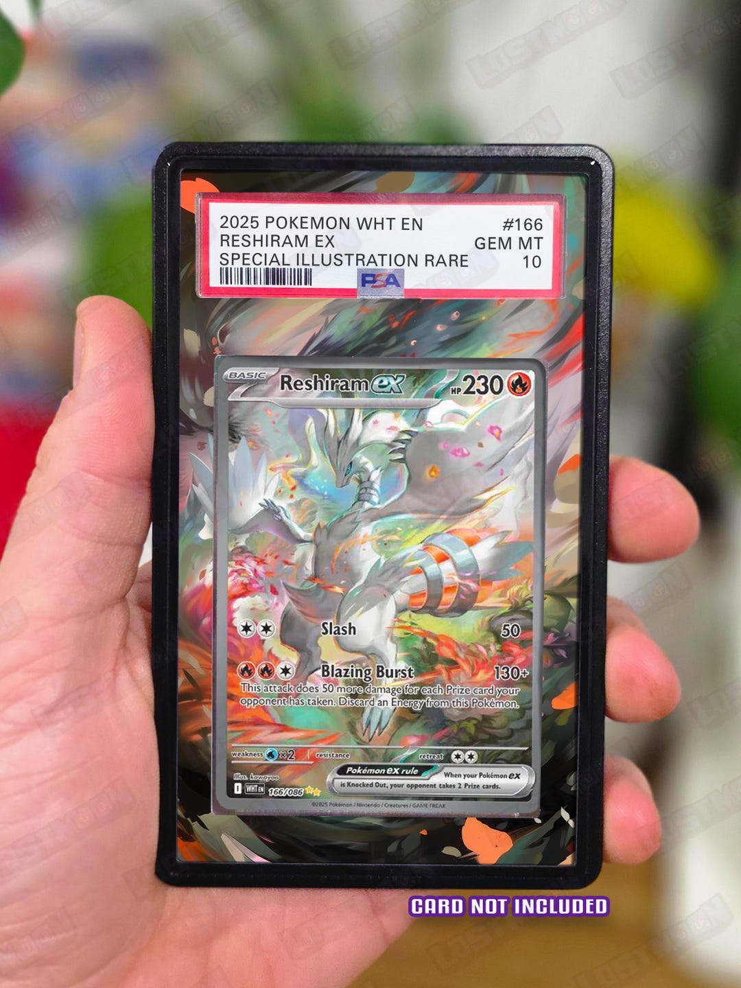 Reshiram ex Custom Pokémon Slab Display Art Insert - Etsy.de
