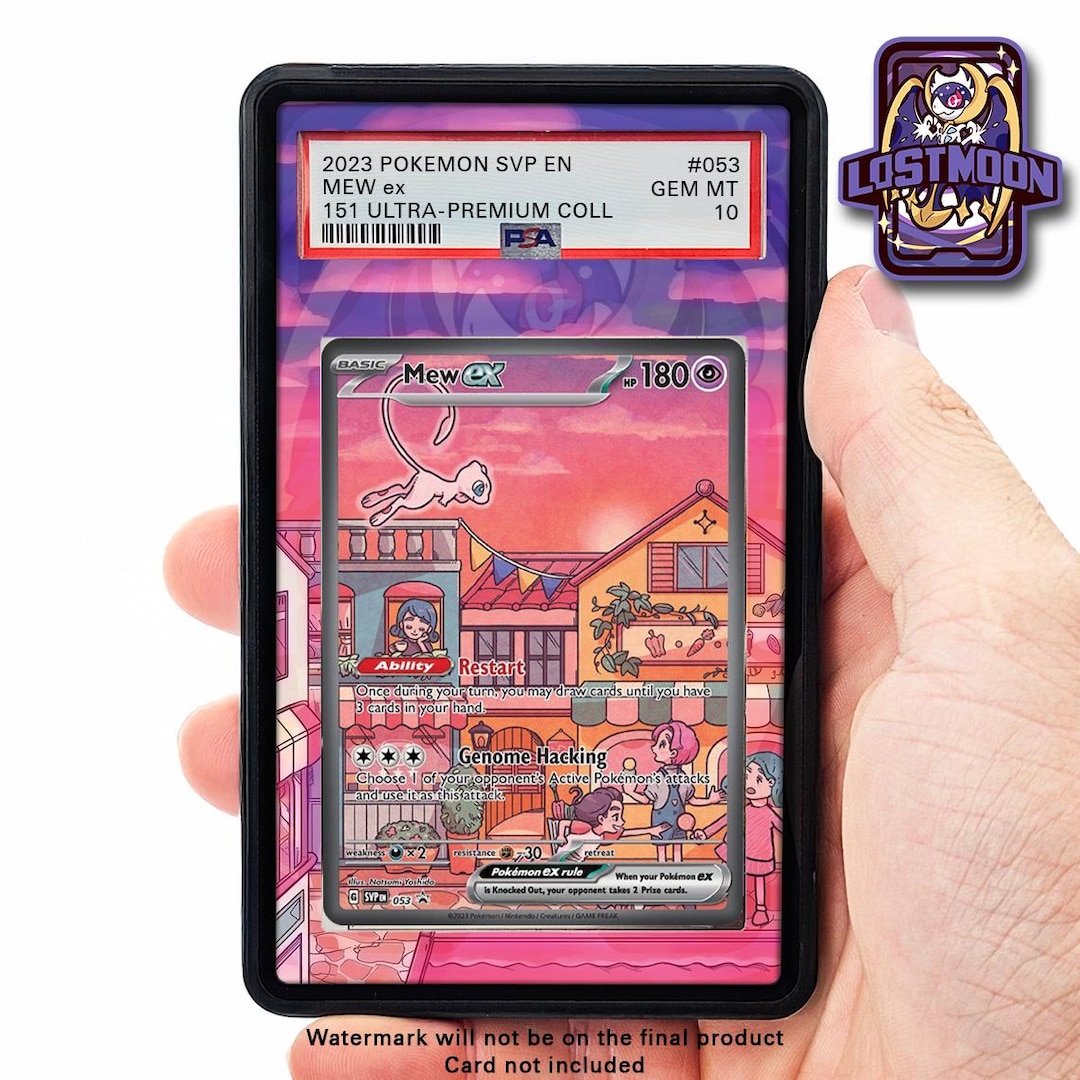 Mew Ex Black Star Promo Custom Pokémon Slab Display Art Insert - Etsy