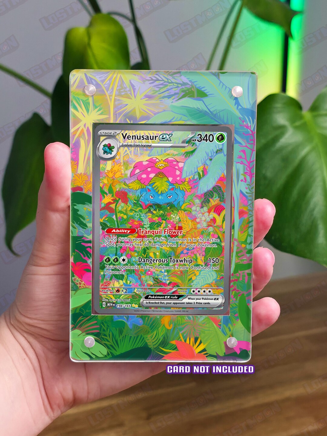 Venusaur Custom Pokémon Art Insert With Acrylic Display Frame - Etsy