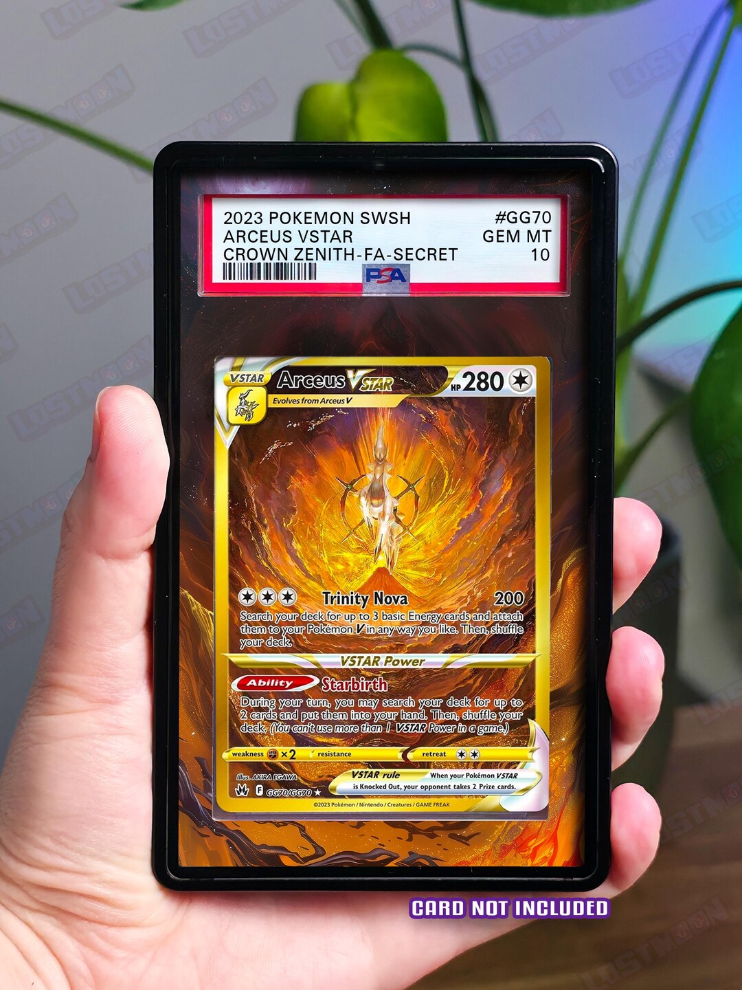 Arceus Vstar Custom Pokémon Slab Display Art Insert - Etsy UK