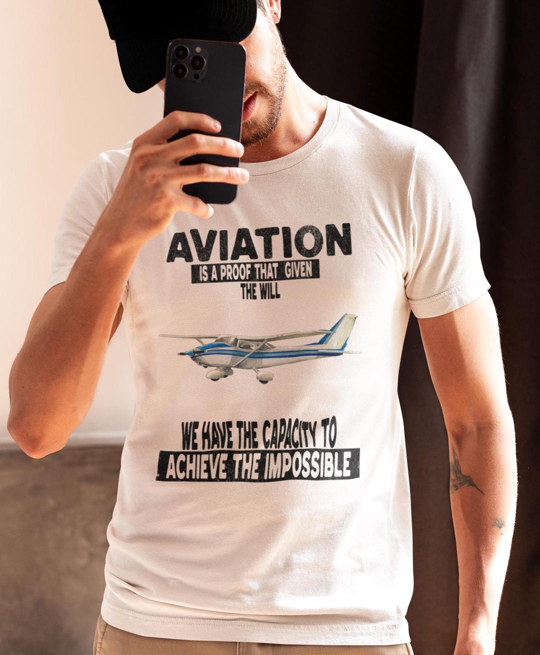 AVIATION is a Proof. T-shirt | Pilot T-shirt | Classic Fit T-shirt ...