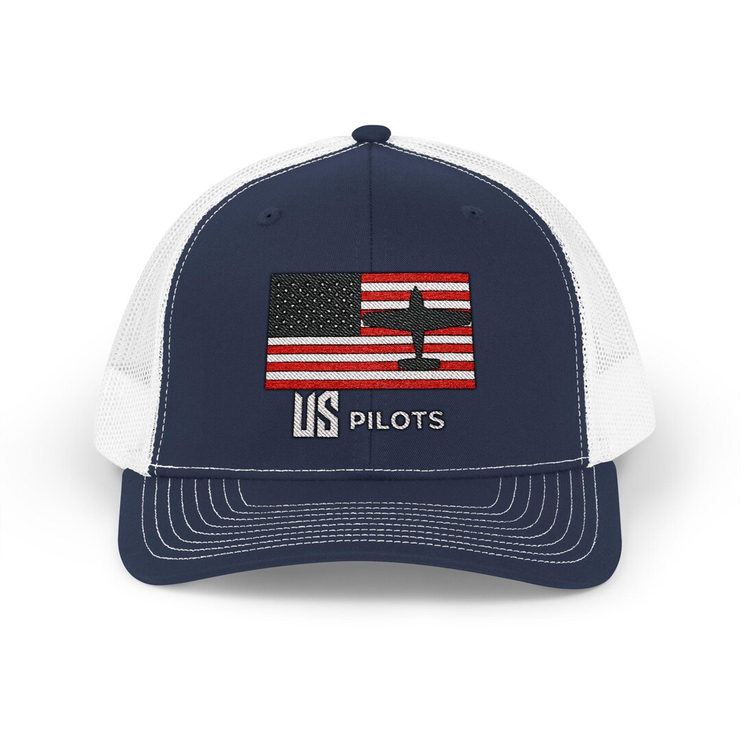 US Pilots Trucker Hat | Pilots Gift | Aviation Stuff | Custome Hat ...