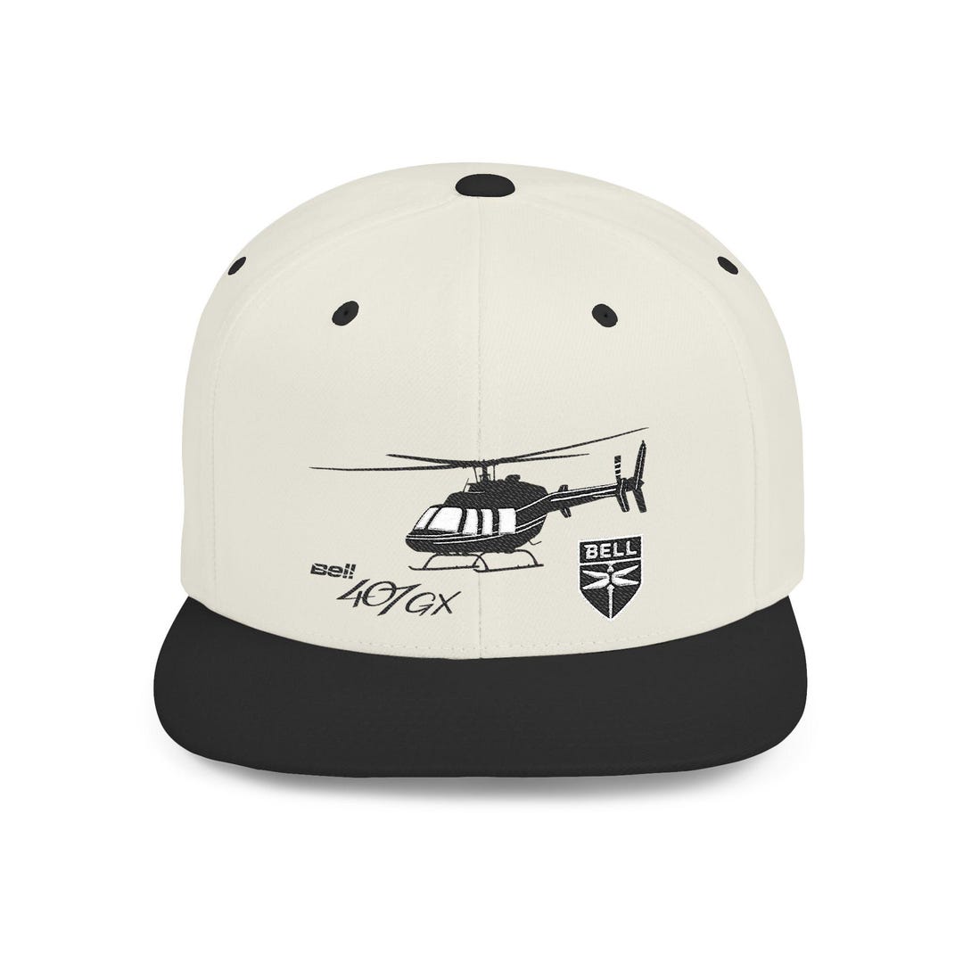 Heli 407 Flat Bill Snapback | Pilots Gift | Aviation Stuff | Hat ...