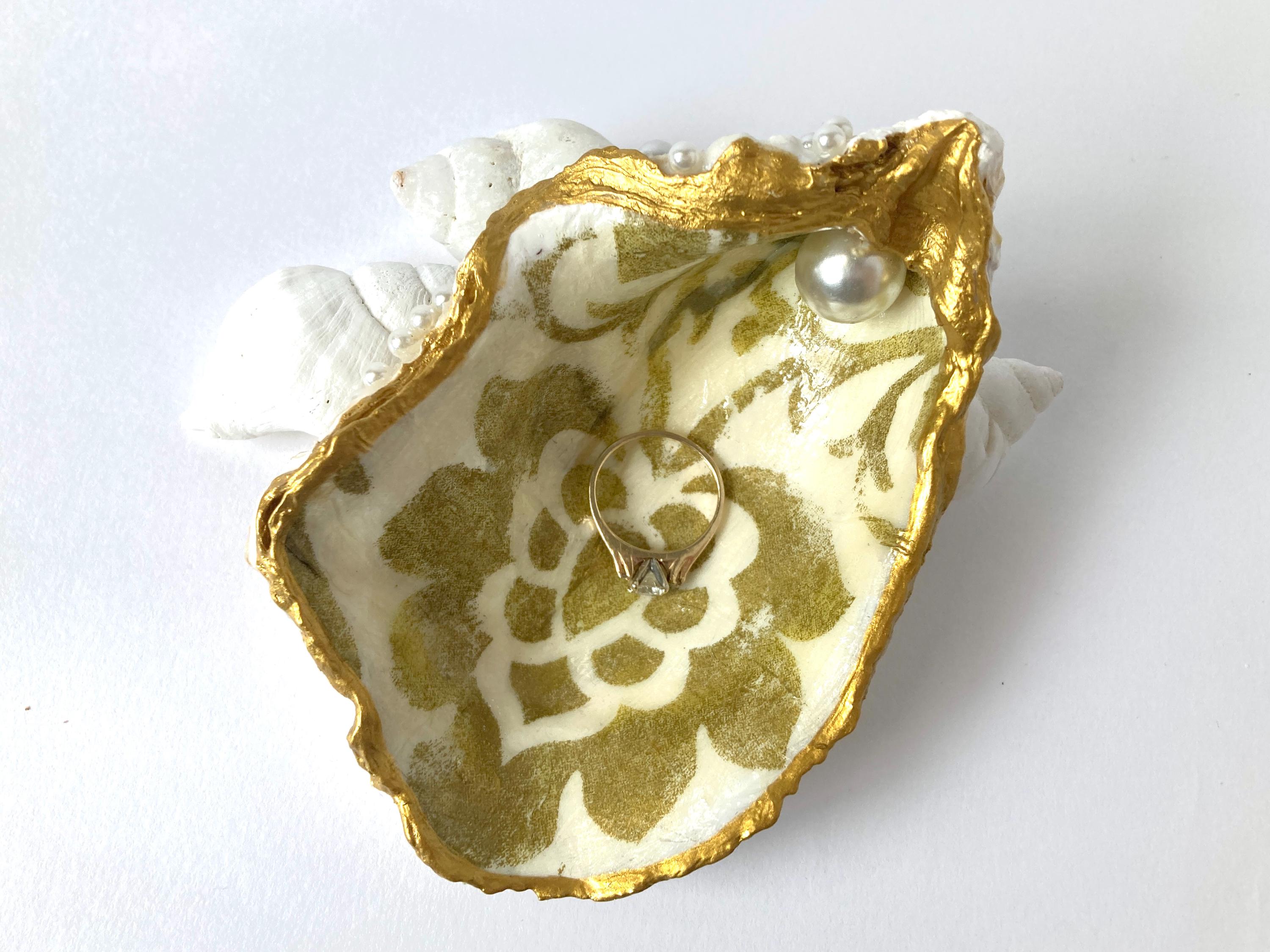 Gilded Muse No. 1 — Oyster Shell Jewelry Dish - Etsy