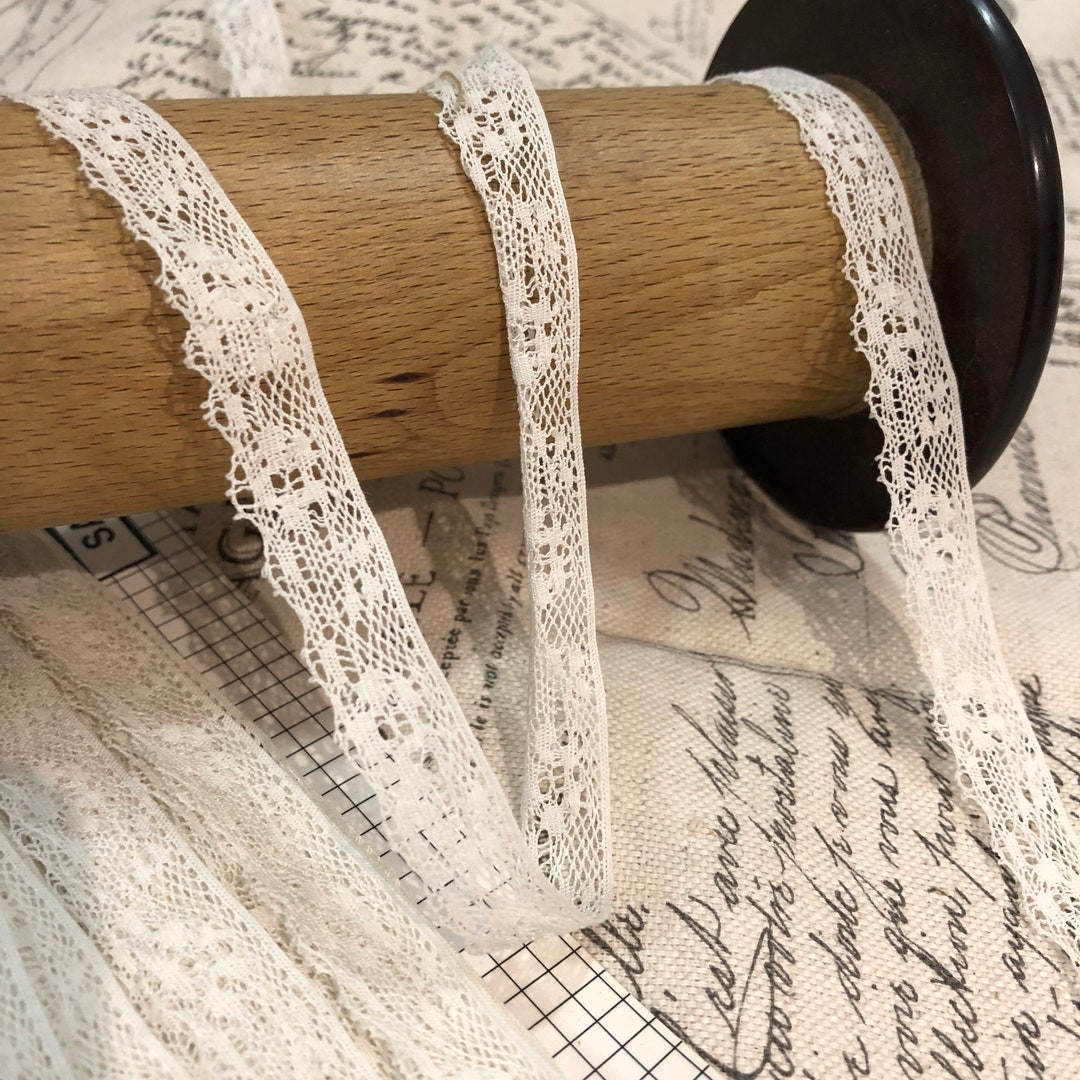 Ecru Delicate Cotton Floral Edging Lace. Heirloom Sewing, Lingerie ...