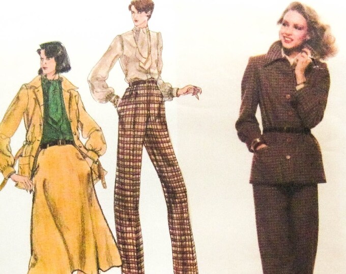 Vintage Sewing Pattern UNCUT Vogue 1739 Size 10 Jacket Blouse Skirt ...