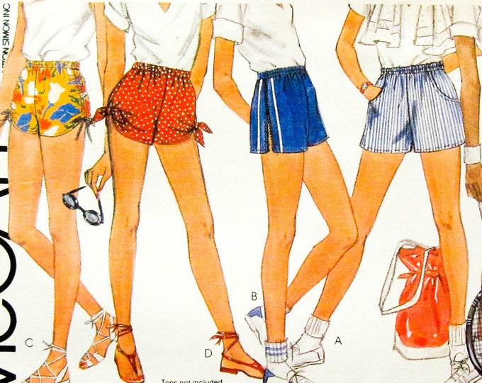 Vintage 80s Sewing Pattern Womens Size 14 16 UNCUT Mccalls 8532 Shorty ...