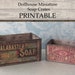 Dollhouse Miniature PRINTABLE Soap Crates Rustic Farmhouse Kitchen ...