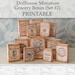 Dollhouse Miniature PRINTABLE Grocery Boxes Set #2 Mini Cottage Rustic ...