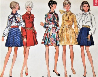 Vintage Dress Sewing Pattern UNCUT Butterick 5677 Size 12 | Etsy