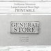 Dollhouse Miniature PRINTABLE Large General Store Sign Wall Art Cottage ...