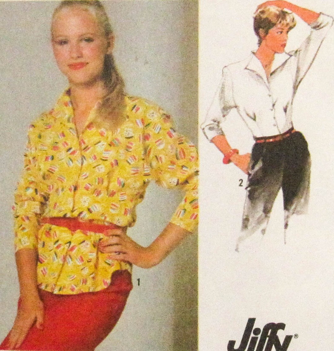 Vintage Sewing Pattern UNCUT Simplicity 9321 Size 12 Blouse - Etsy