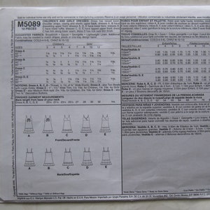 Sundress Sewing Pattern UNCUT Mccalls M5089 Sizes 3-6 - Etsy