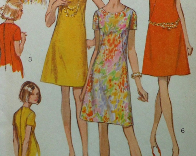 Vintage Dress Sewing Pattern UNCUT Simplicity 8882 Size 12 - Etsy