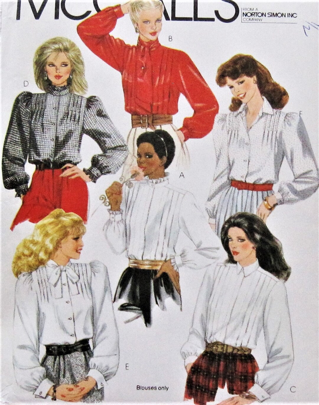 Vintage Blouse Sewing Pattern UNCUT Mccalls 8297 Size 10 - Etsy