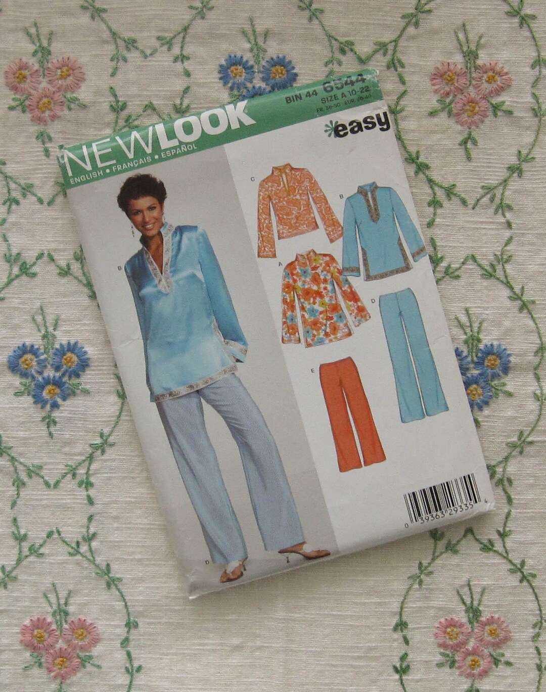 New Look Sewing Pattern UNCUT 6544 Womens Size 10 12 14 16 18 20 22 Top ...
