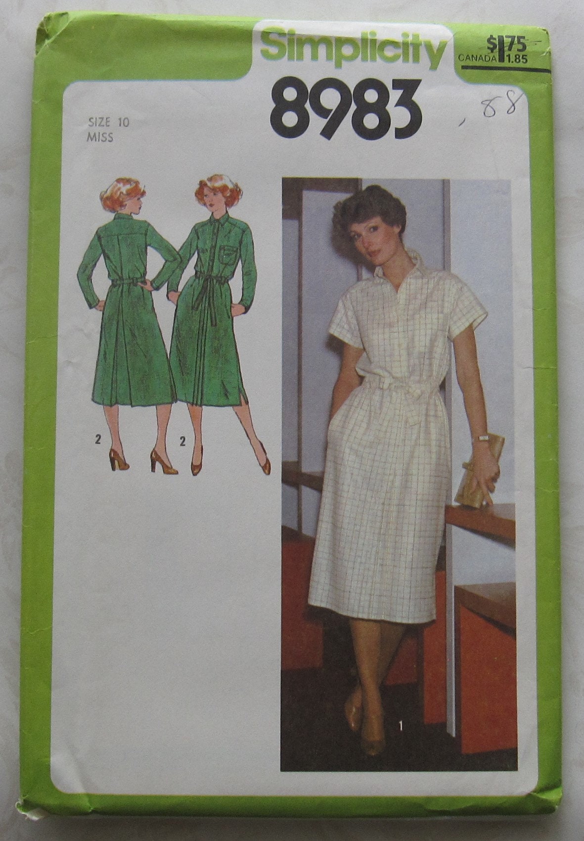 Vintage Dress Sewing Pattern UNCUT Simplicity 8983 Size 10 - Etsy