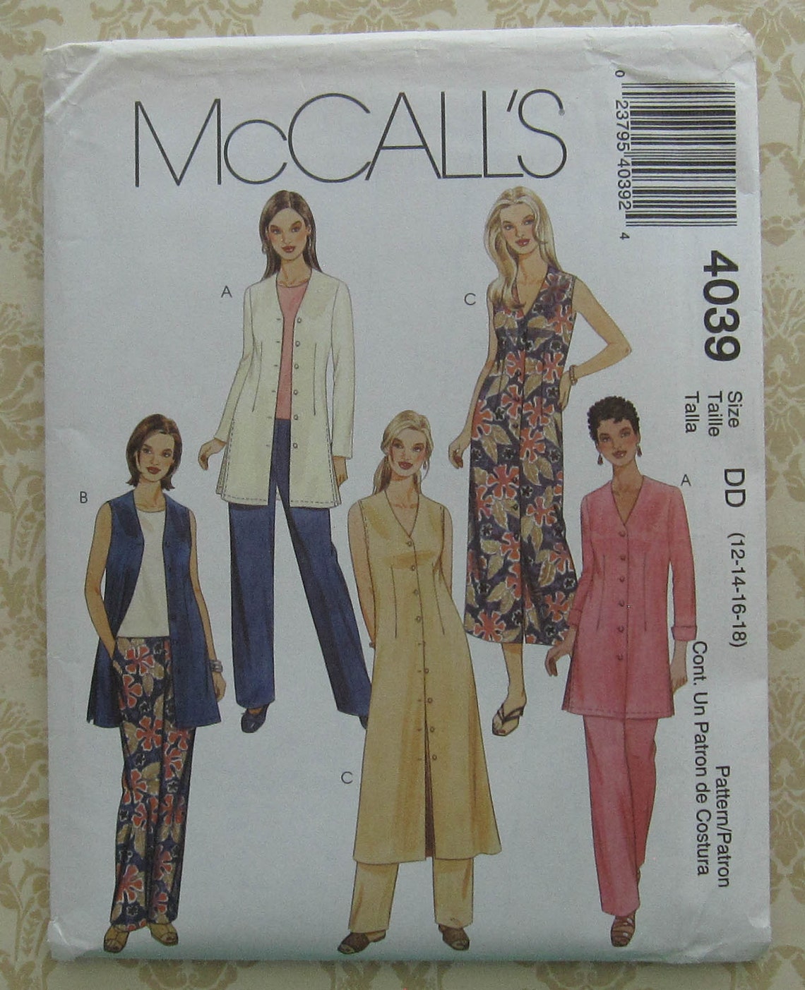 Mccalls Sewing Pattern UNCUT 4039 Size 12-18 Womens Dress - Etsy