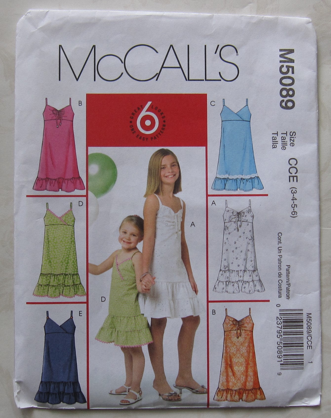 Sundress Sewing Pattern UNCUT Mccalls M5089 Sizes 3-6 - Etsy