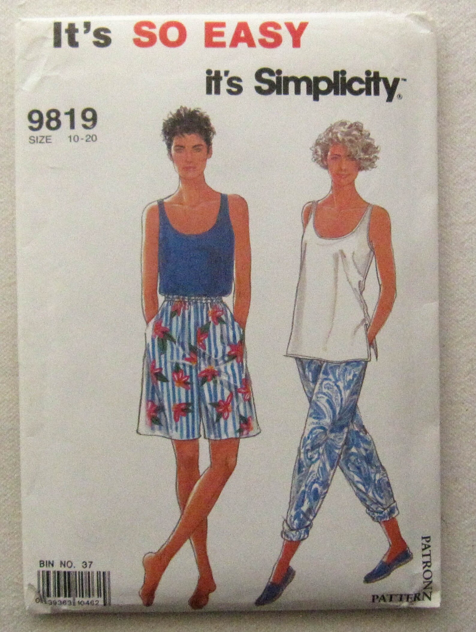 Simplicity Sewing Pattern UNCUT 9819 Sizes 10-20 Top Shorts - Etsy