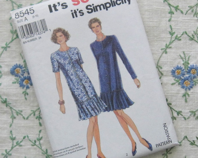 Vintage 90s Sewing Pattern UNCUT Simplicity 8545 Womens Sizes 6 8 10 12 ...