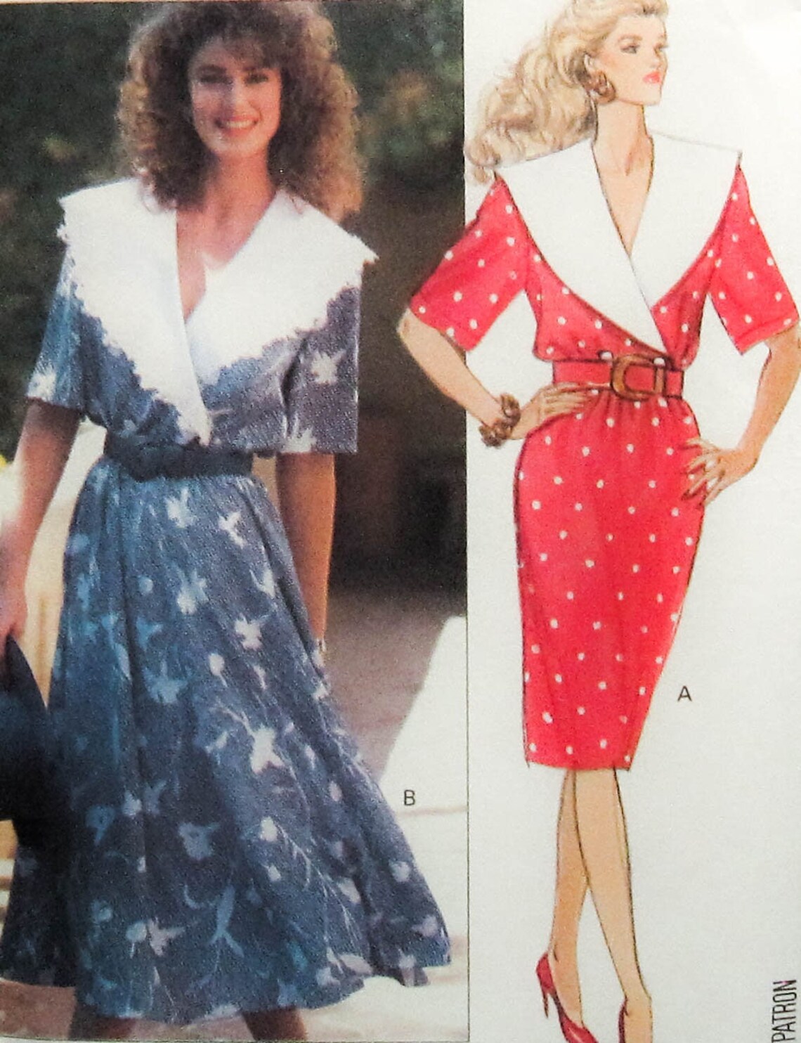 80s Vintage Sewing Pattern Butterick 3595 Womans Size 18 20 22 Wide ...