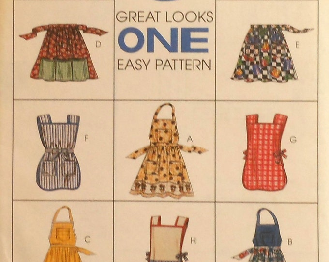 Apron Sewing Pattern Mccalls 8512 8 Different Styles Bib Half Gathered ...