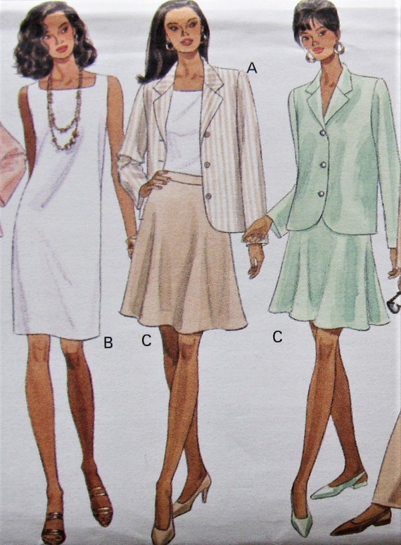 Jacket Dress Top Skirt Sewing Pattern UNCUT Butterick 3374 - Etsy