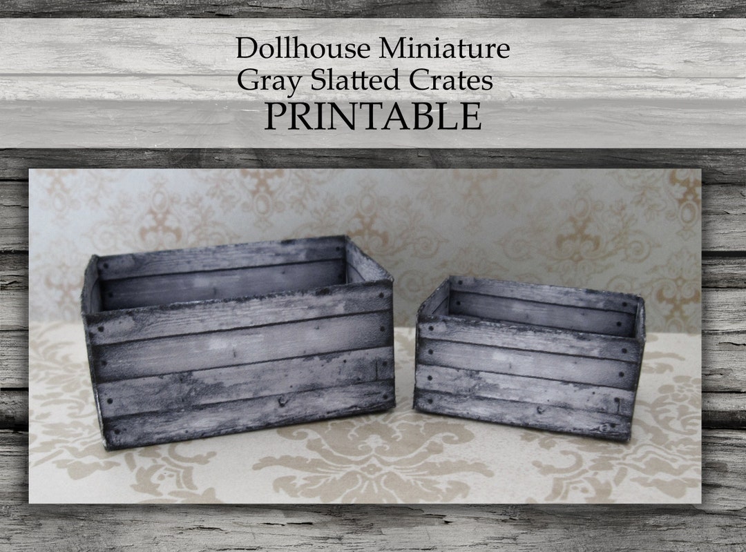 Miniature Crate PRINTABLE Haunted House Halloween Dollhouse Decor 1:12 ...