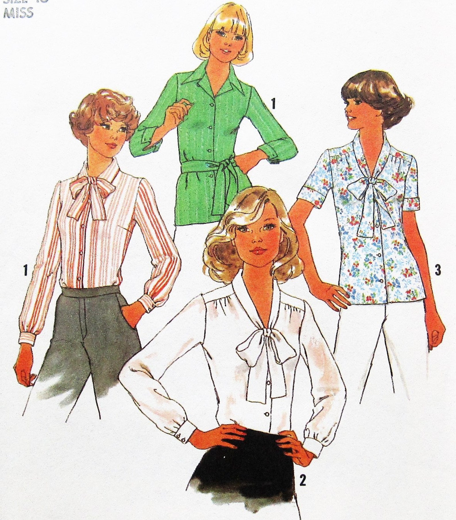 Vintage Blouse Sewing Pattern UNCUT Simplicity 7896 Size 10 - Etsy