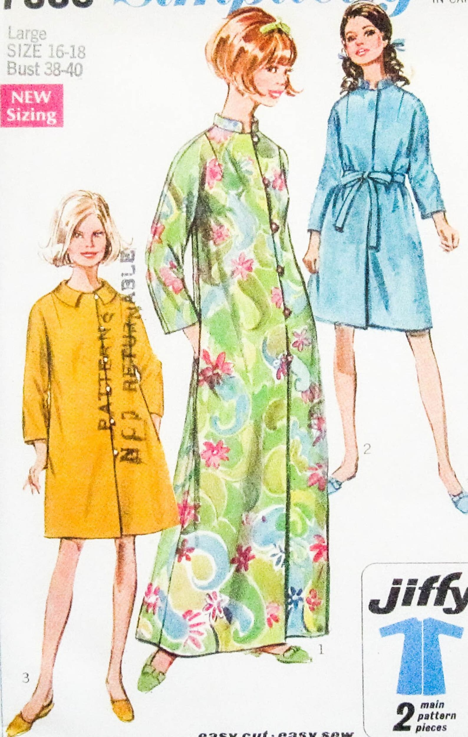 Vintage Sewing Pattern UNCUT Simplicity 7958 Size 16-18 Robe - Etsy