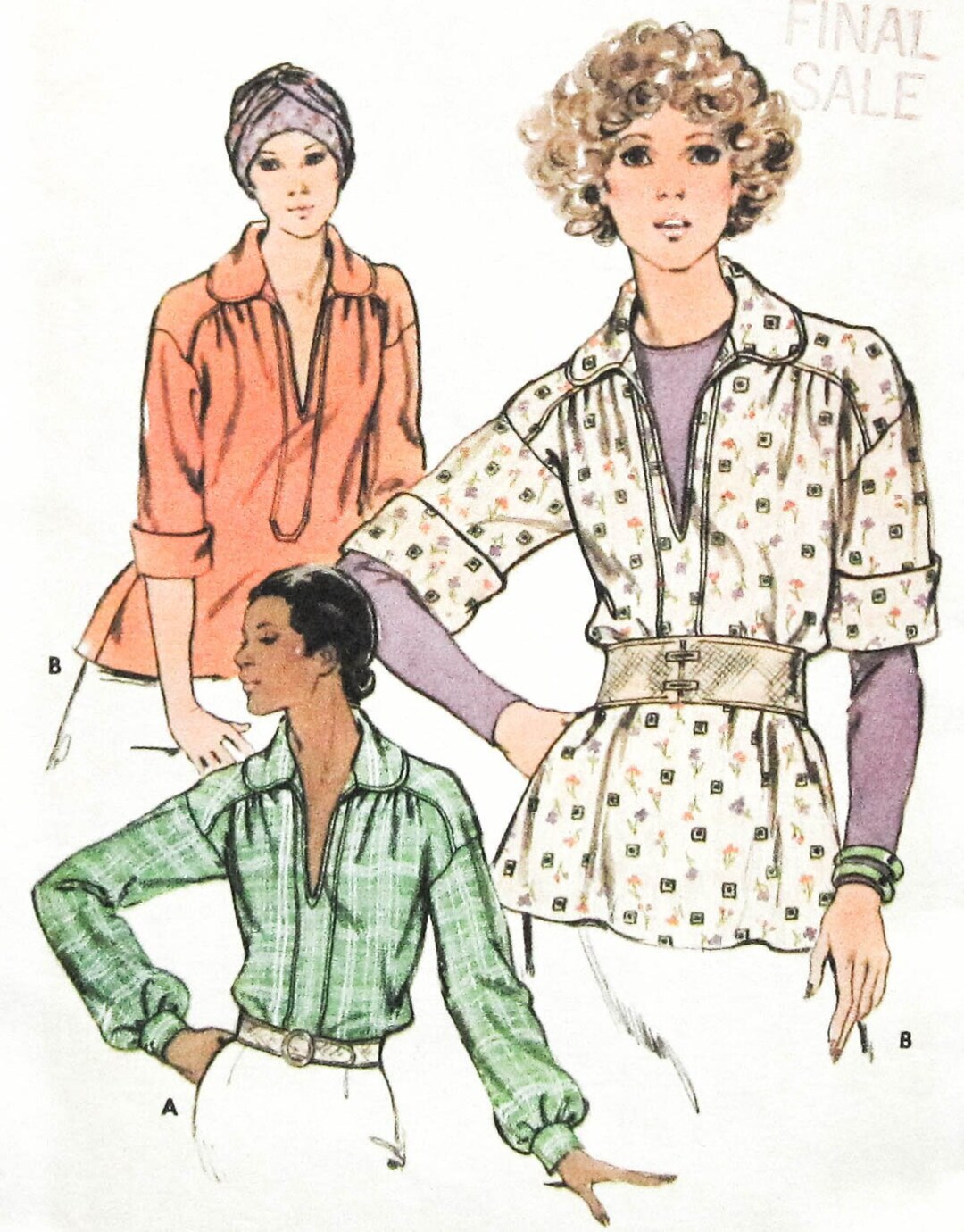 70s Vintage Sewing Pattern UNCUT Butterick 4667 Womens Size 12 Loose ...