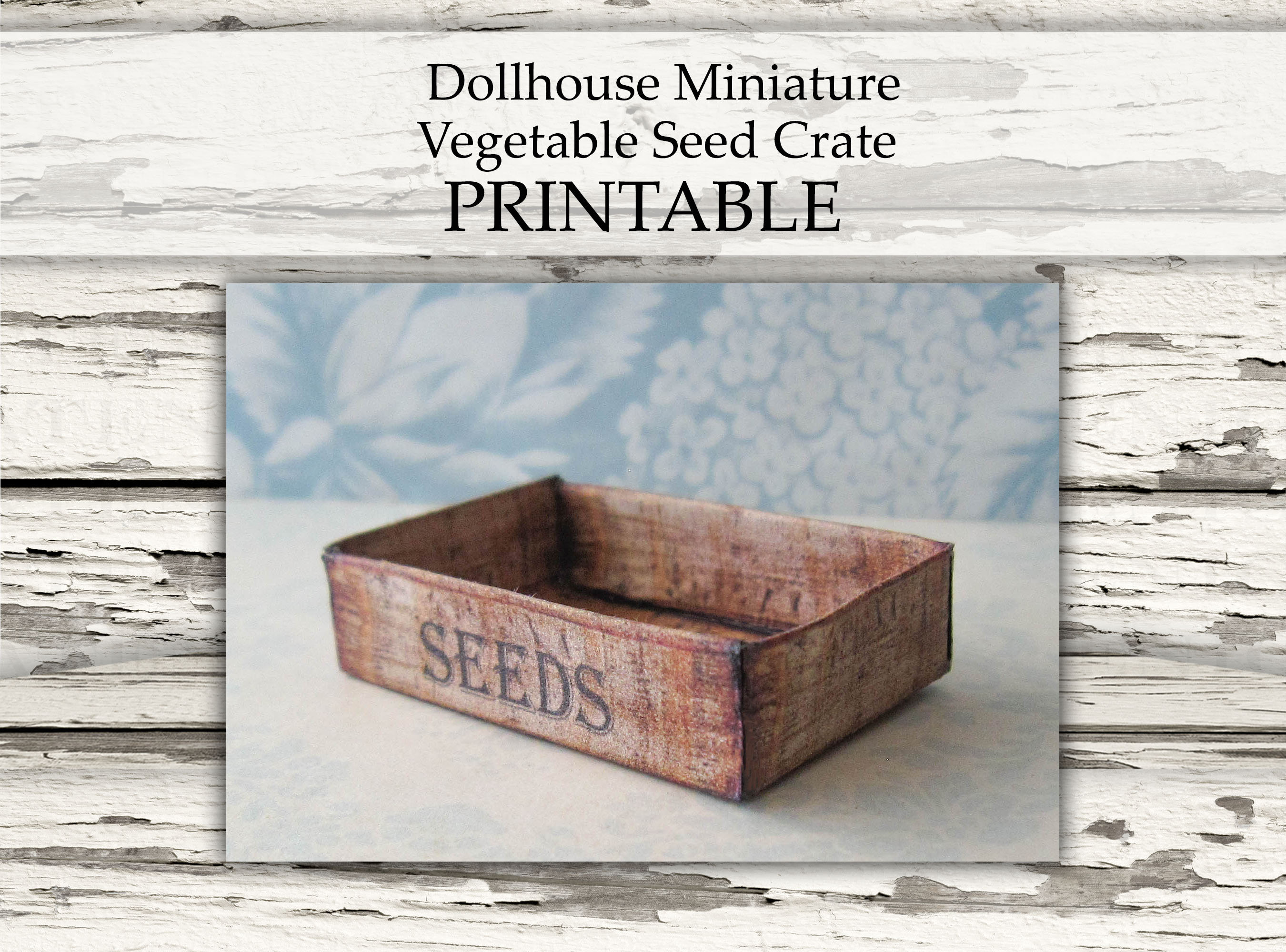 Dollhouse Miniature Vegetable Seed Boxes PRINTABLE Garden Shed ...